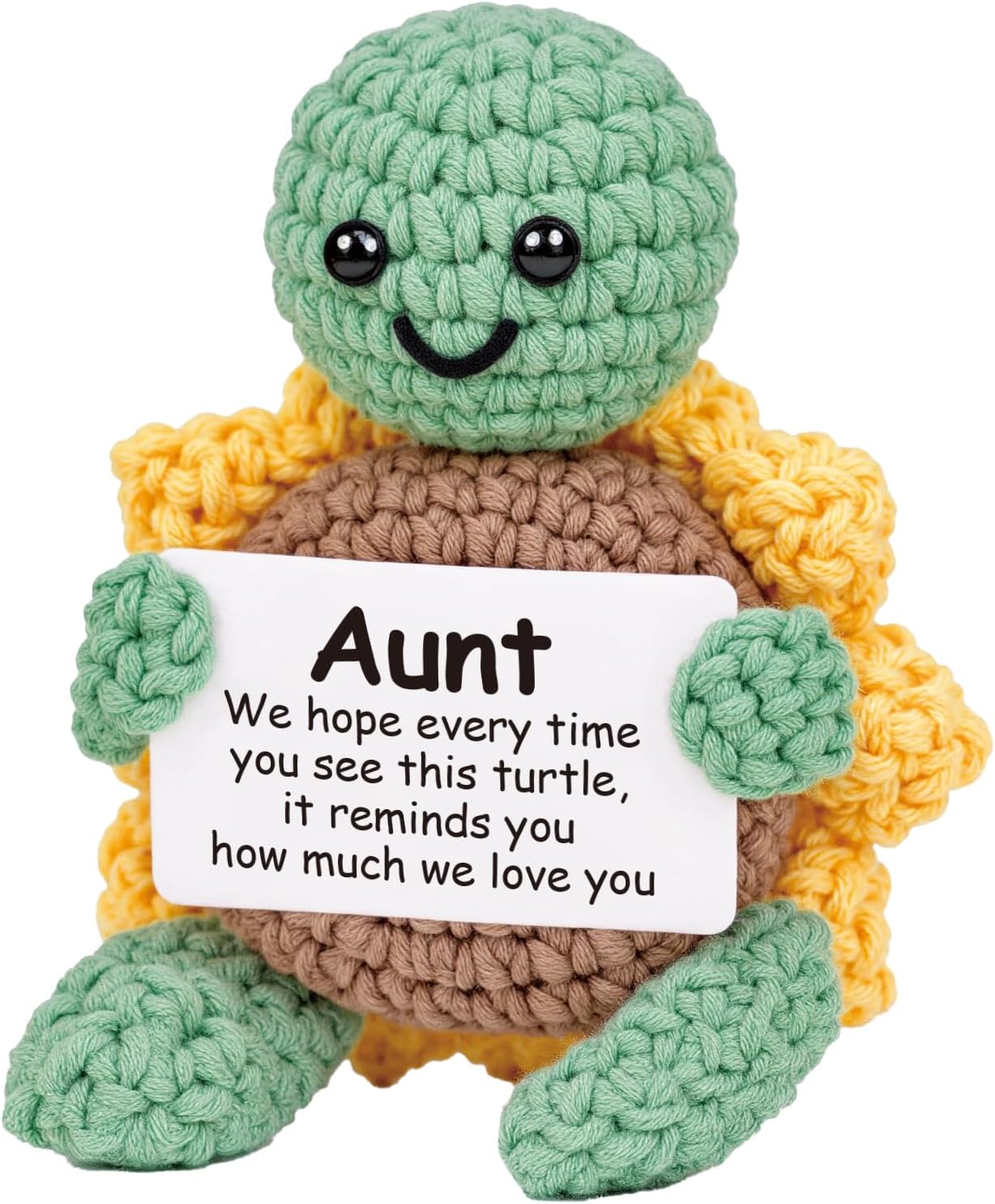 Gifts for Aunts from Niece Nephew - Crochet Turtle with Sunflower Shell ...