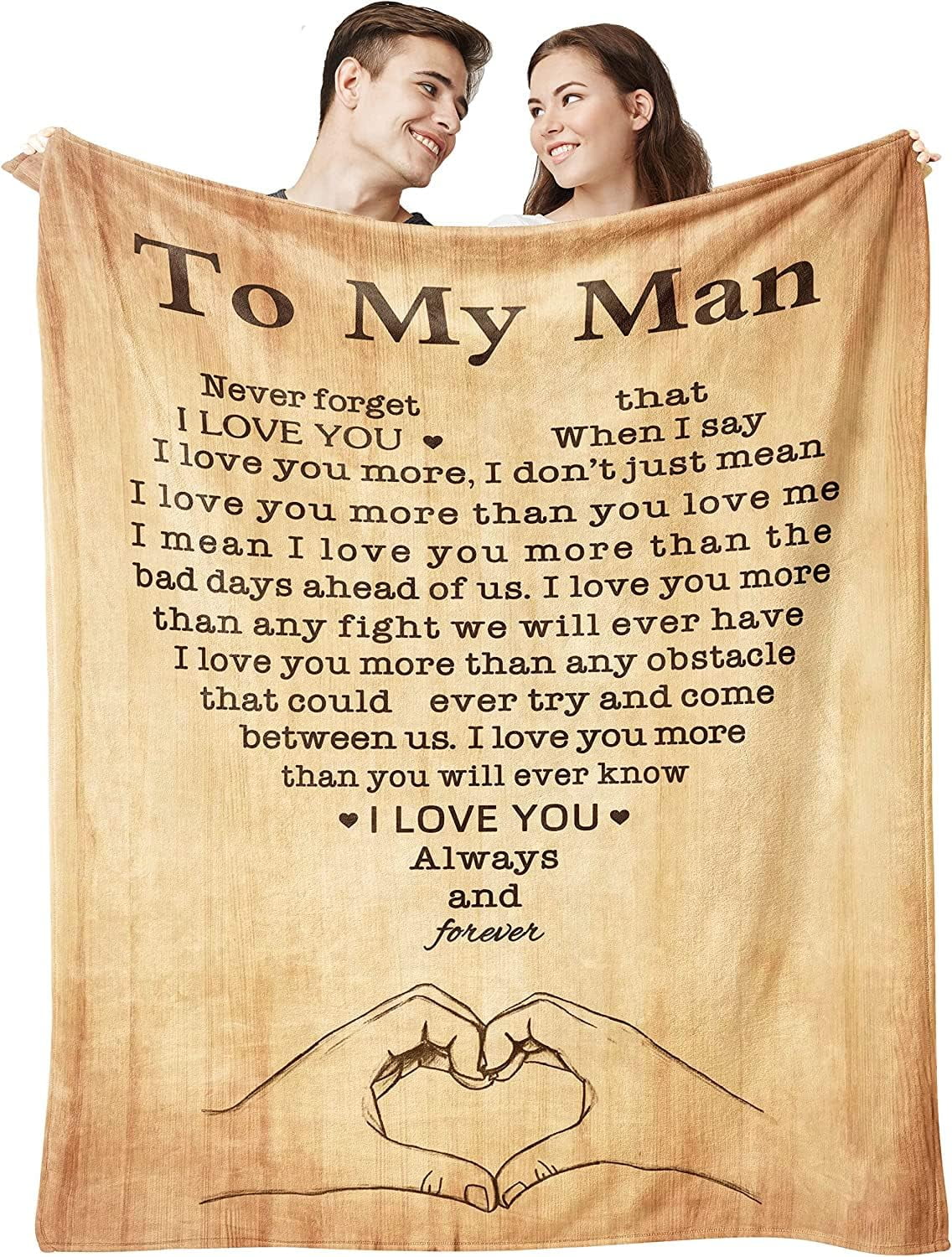 Gifts for Boyfriend Husband Blanket, I Love You Gifts for Him, Romantic ...