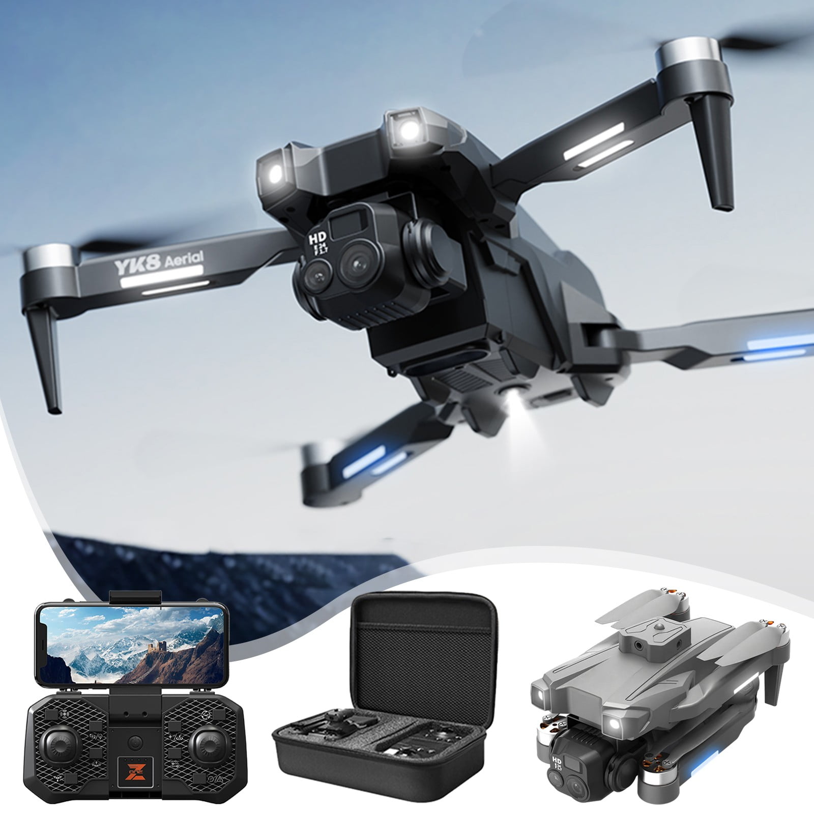 Gifts for Boys Age 8-12, Helicopter Drone, FPV Drone with ESC Camera ...