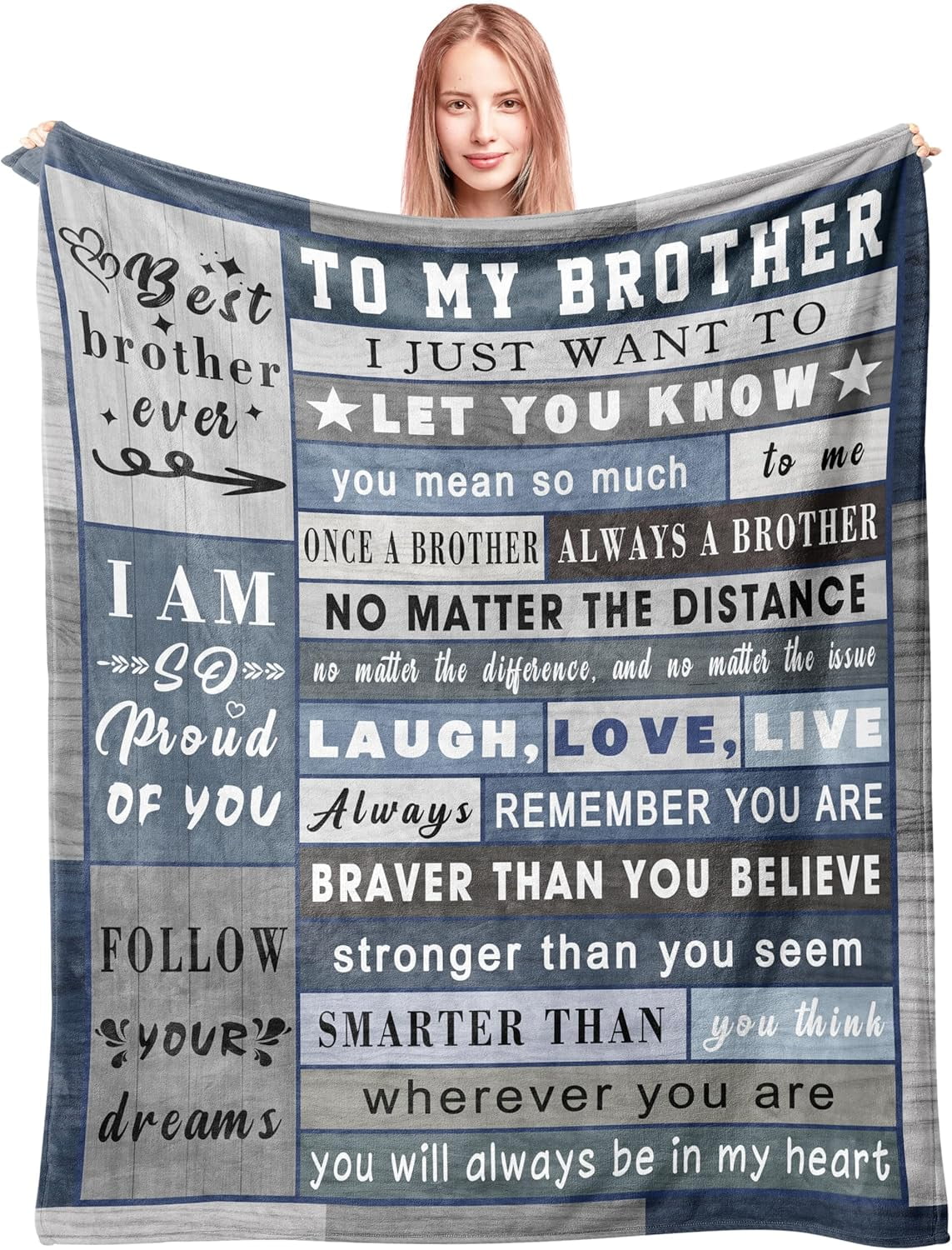 Gifts for Brother Blanket from Sister - Brother Fathers Day Christmas ...