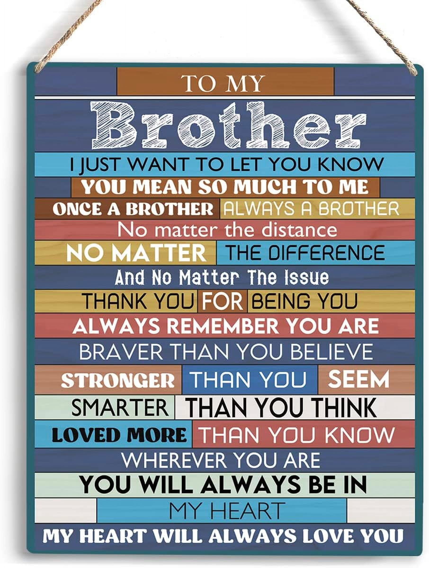Gifts for Brother To My Brother Wooden Hanging Sign Brother Gifts from ...