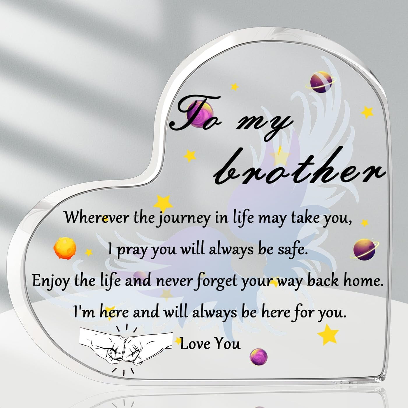 Gifts for Brother,Thank You Acrylic Plaque Gift,Heart Acrylic Plaque ...