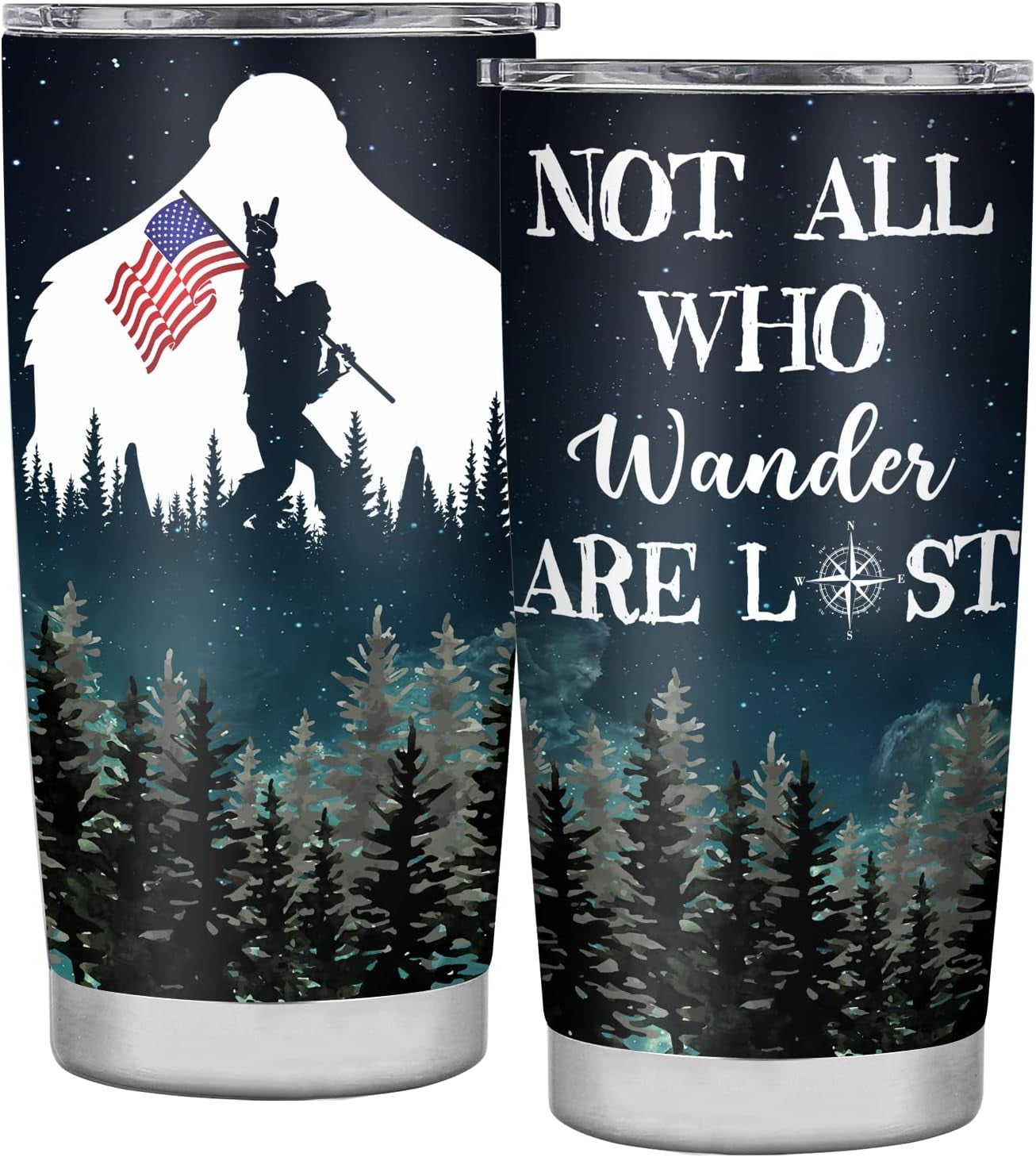 Gifts for Campers Tumbler Not All Who Wander Are Lost Best Camping ...