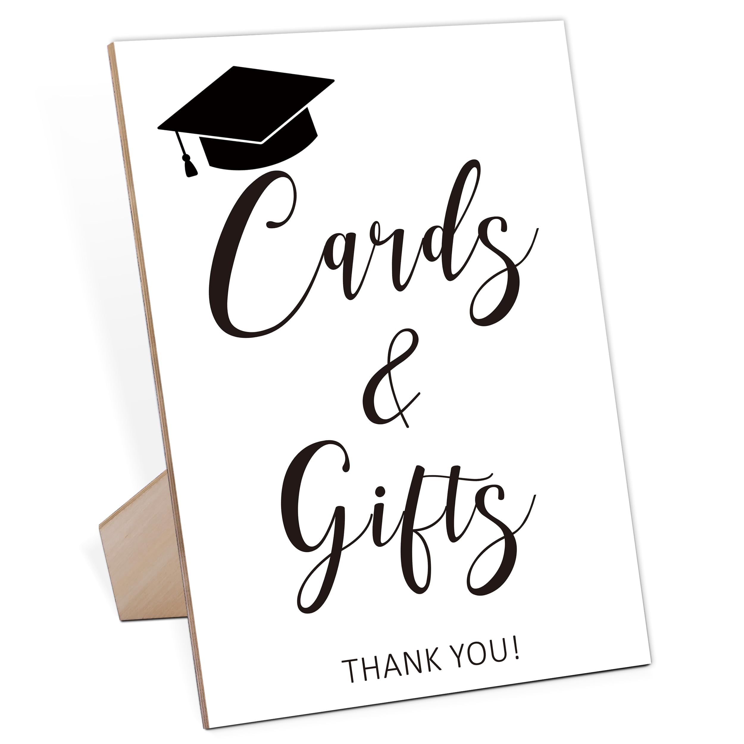 Gifts and Cards Sign with Stand,Modern Graduation Sign,Graduation ...
