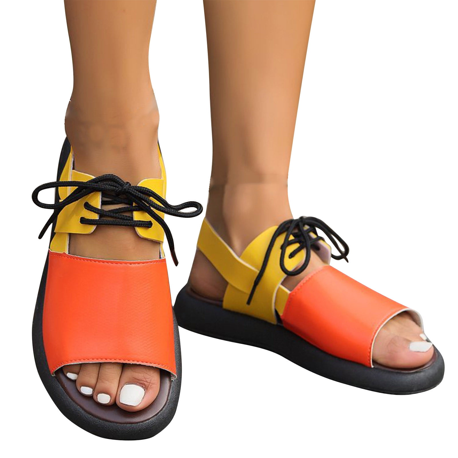 Sandals for Women Soft Sole Strap Sandals Women's New Versatile Thick ...