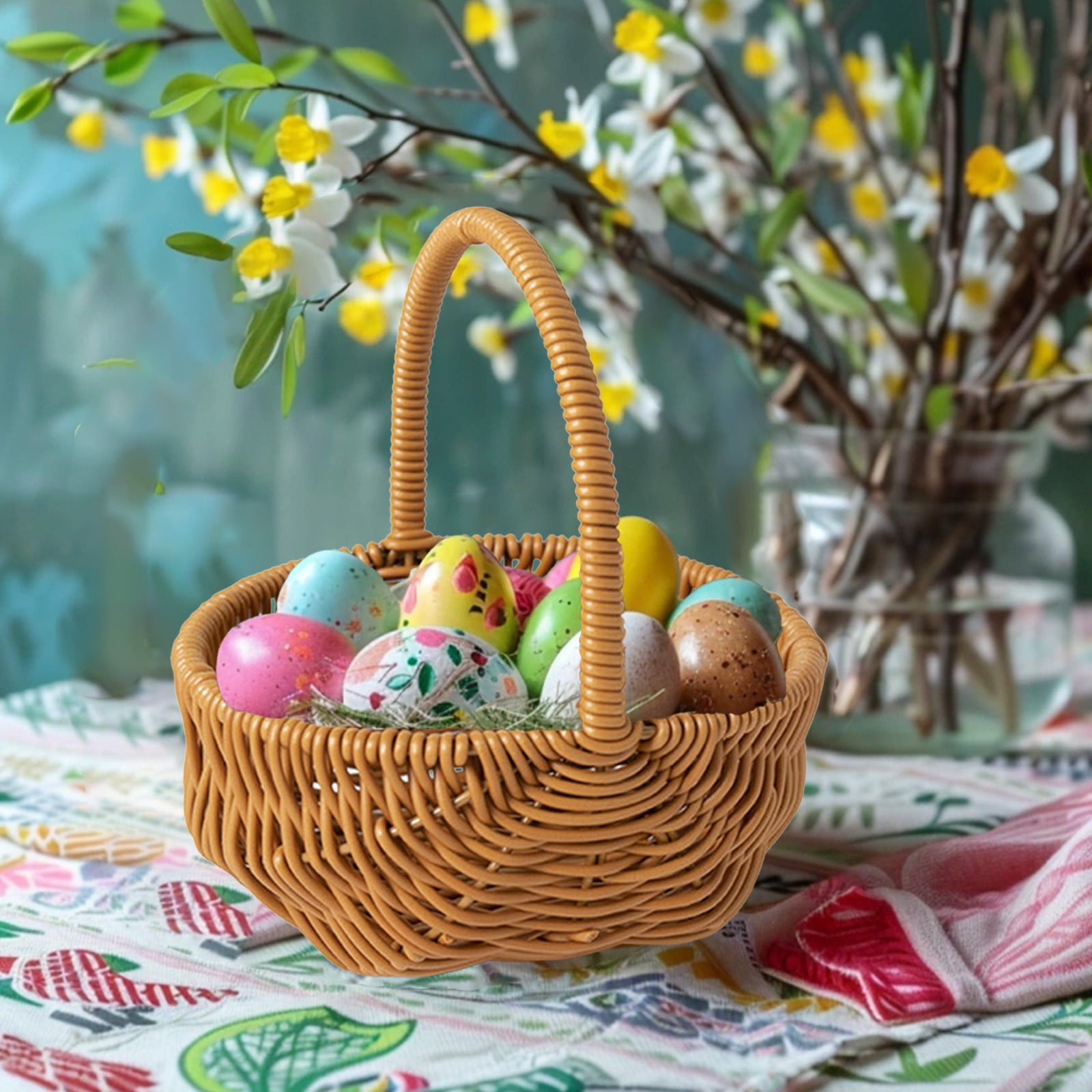 Gifts Clearance Woven Basket Handwoven Basket Rattan Flower Basket ...