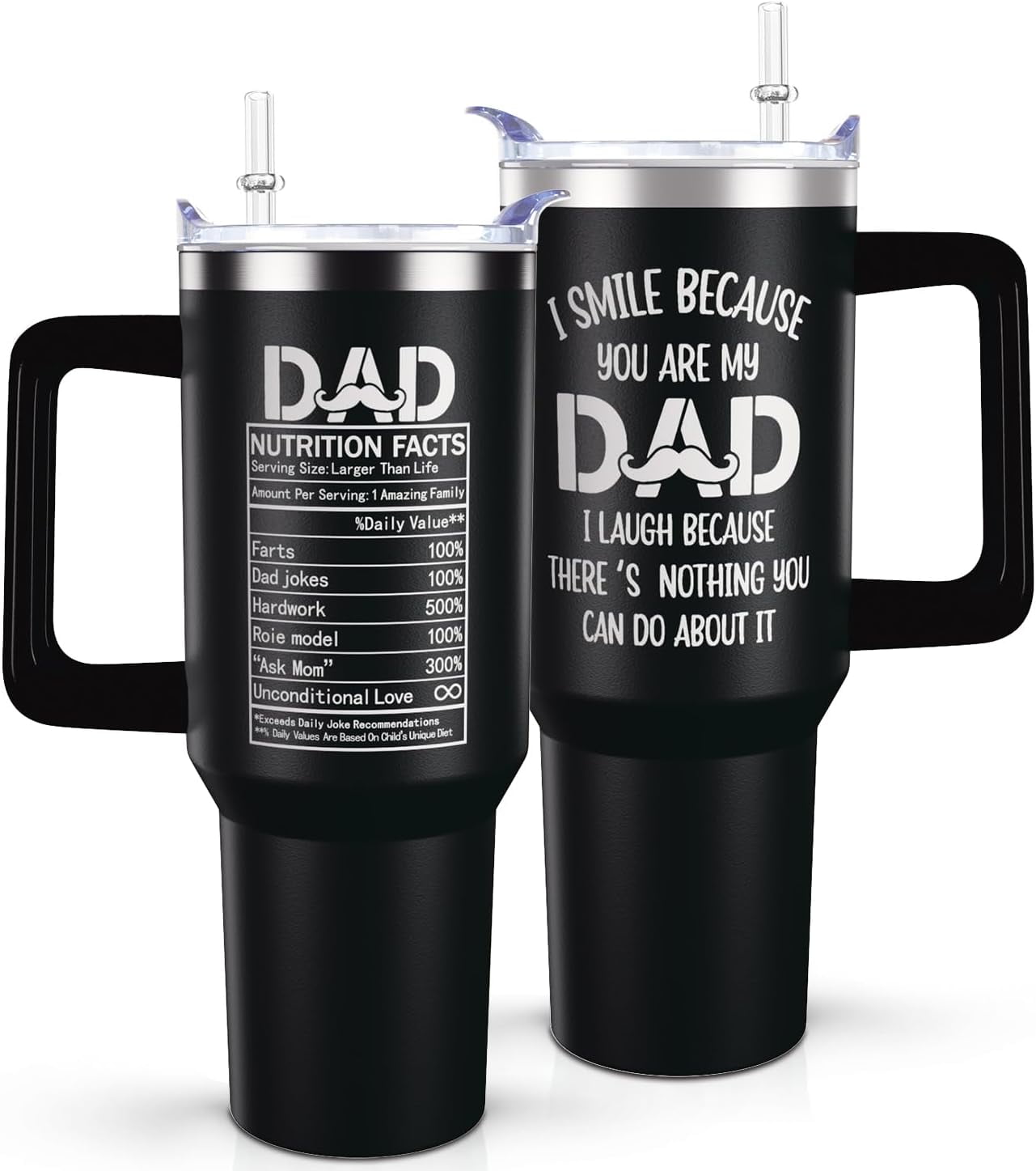 Gifts for Dad,40 oz Tumbler With Handle Lid and Straw,Father''s Day ...