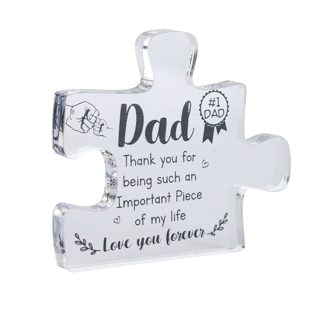 Gifts for Dad,Acrylic Puzzle Plaque Signs for Dad,Puzzle Ornaments Dad ...