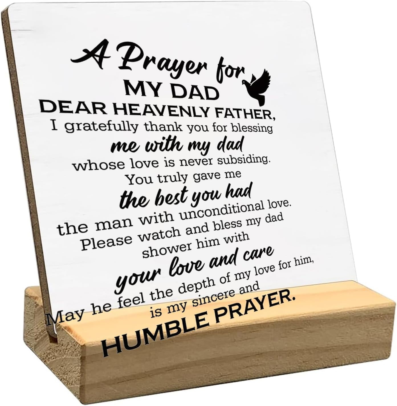 Gifts for Dad from Daughter Wood Plaque,Dear Dad I Love You,Plaque with ...