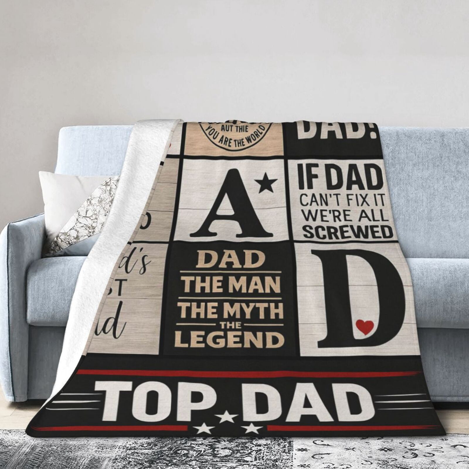 Gifts for Dad Happy Birthday Dad Blanket from Daughter Son - Christmas ...