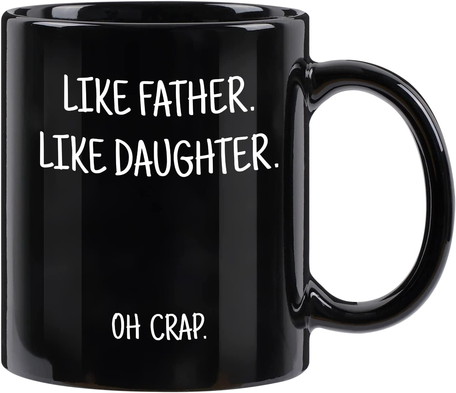 Modwnfy Black Ceramic Coffee Mug 11 fl oz - Gift for Dad, Suitable for ...