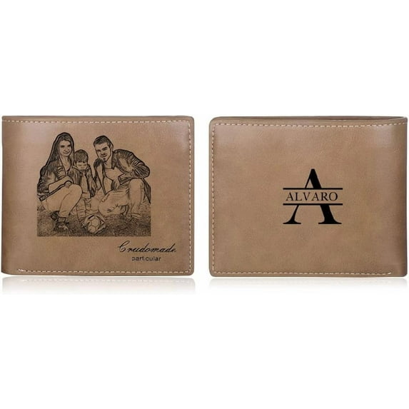 Gifts for Dad Personalized Custom Photo Wallets for Men Engraved ...