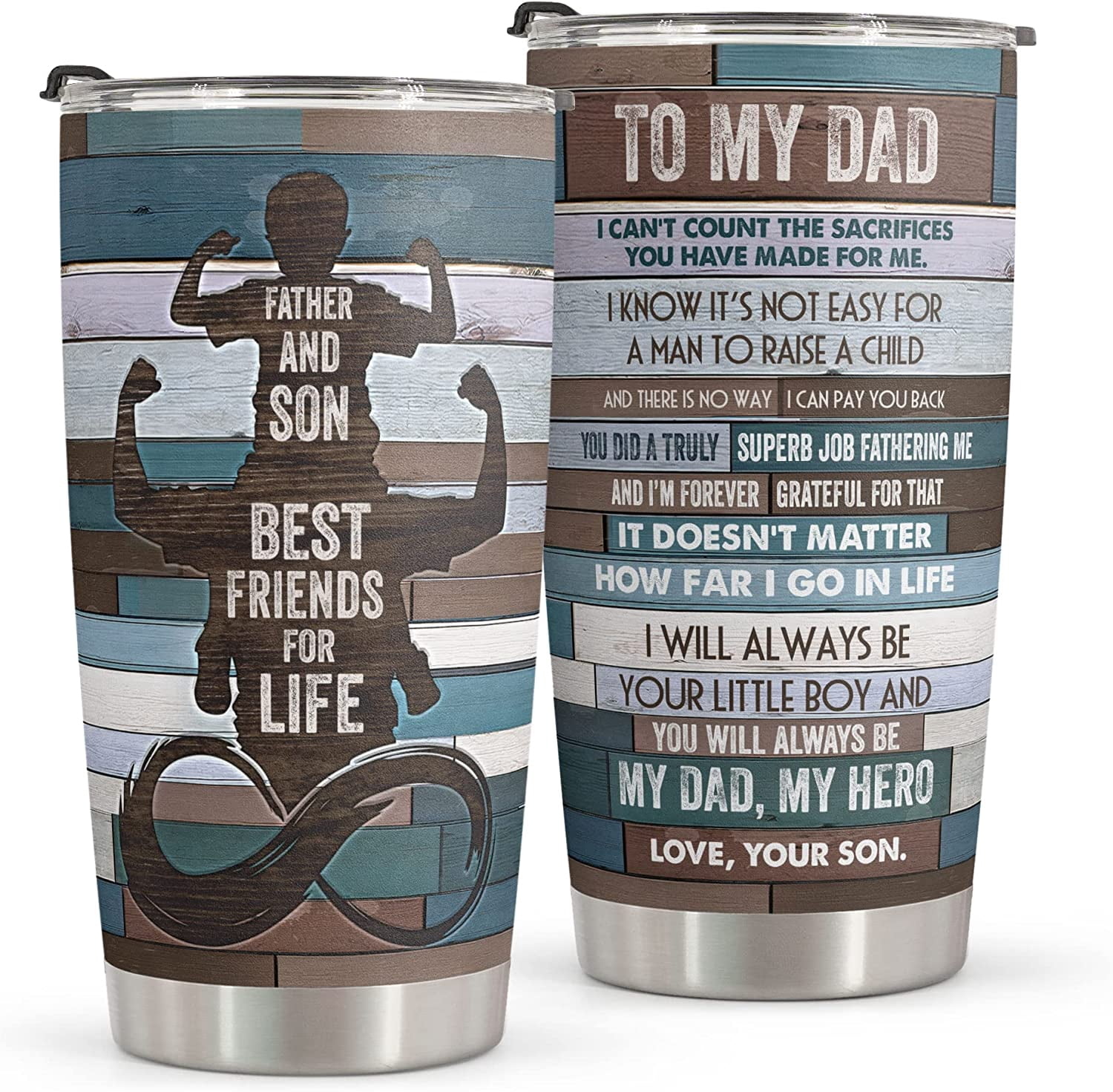 Gifts For Dad - Stainless Steel Vintage Tumbler 20oz For Dad - Father ...