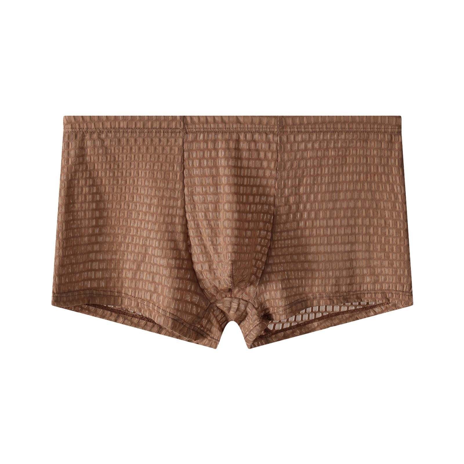 Gifts Dianli Breathable Mesh Boxer Shorts Men's Solid Semi-Transparent ...