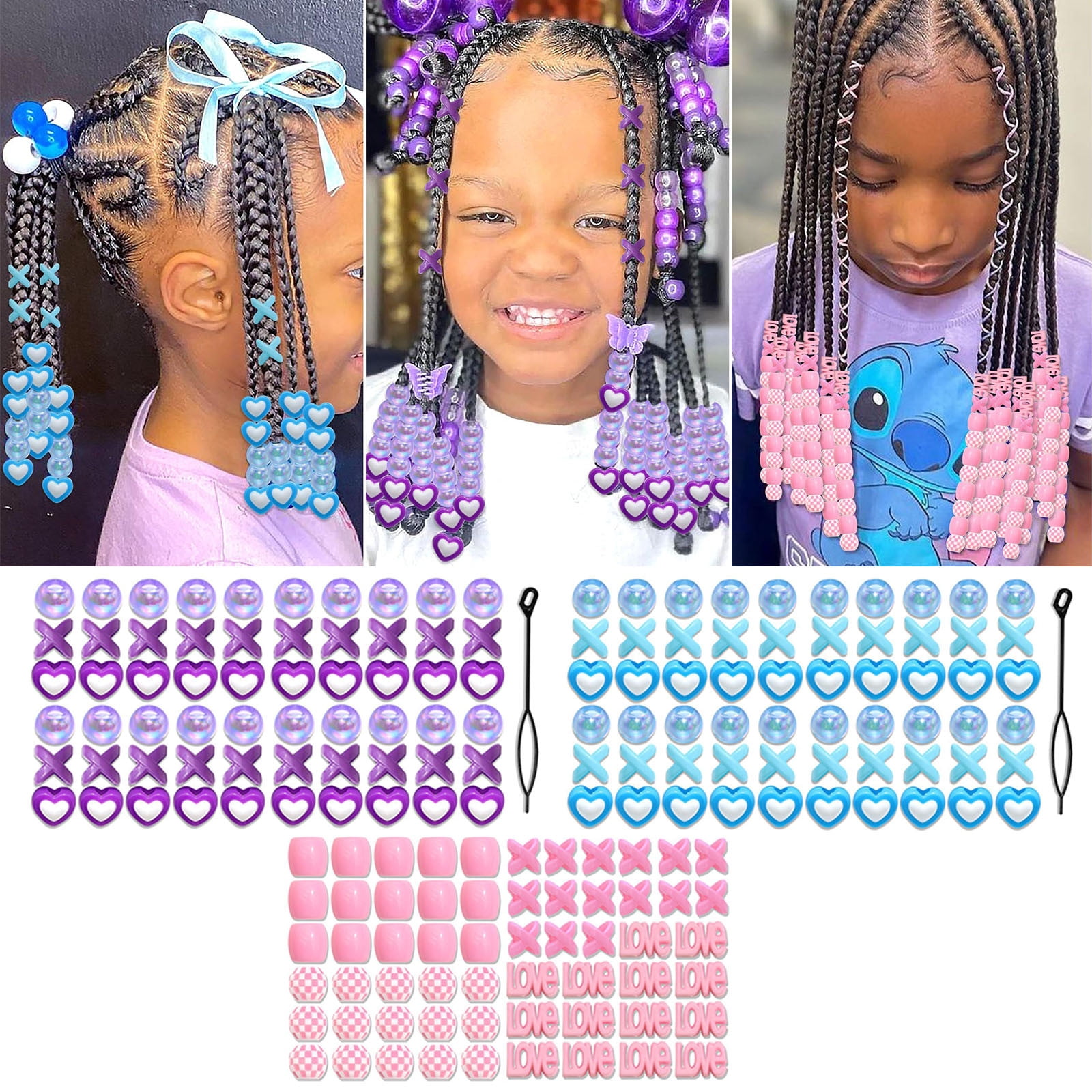 Gifts Dianli Hair Accessories Wig Beads Acrylic Beads Hair Bead Set ...