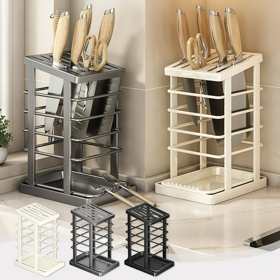 Gifts Dianli Kitchen Organizer Knife Storage Rack Countertop Draining ...