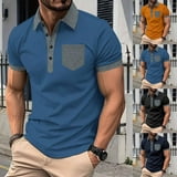 Gifts Dianli Men's Casual Short Sleeve Button-Down Shirt with Chest ...