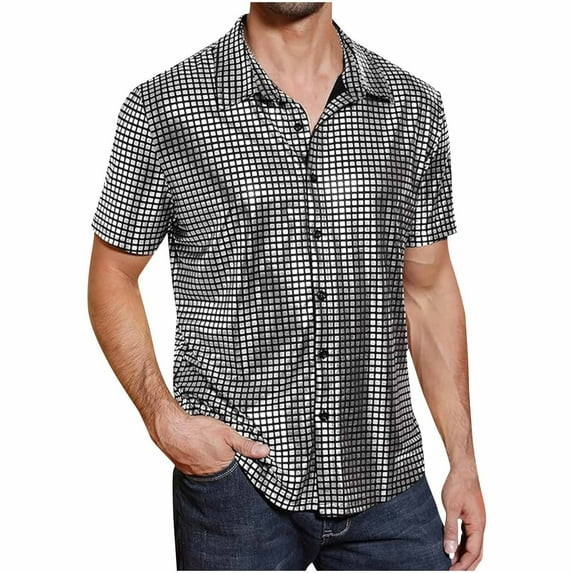 Gifts Dianli Men's Casual Solid Color Short Sleeve Button Down Shirt ...