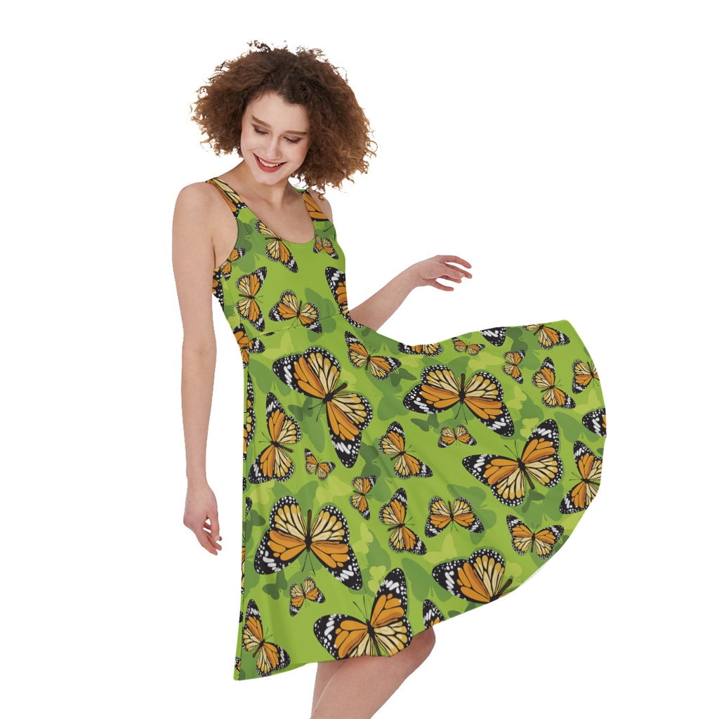 Gifts For Butterflies Lovers. Green Monarch Butterfly Pattern Print ...