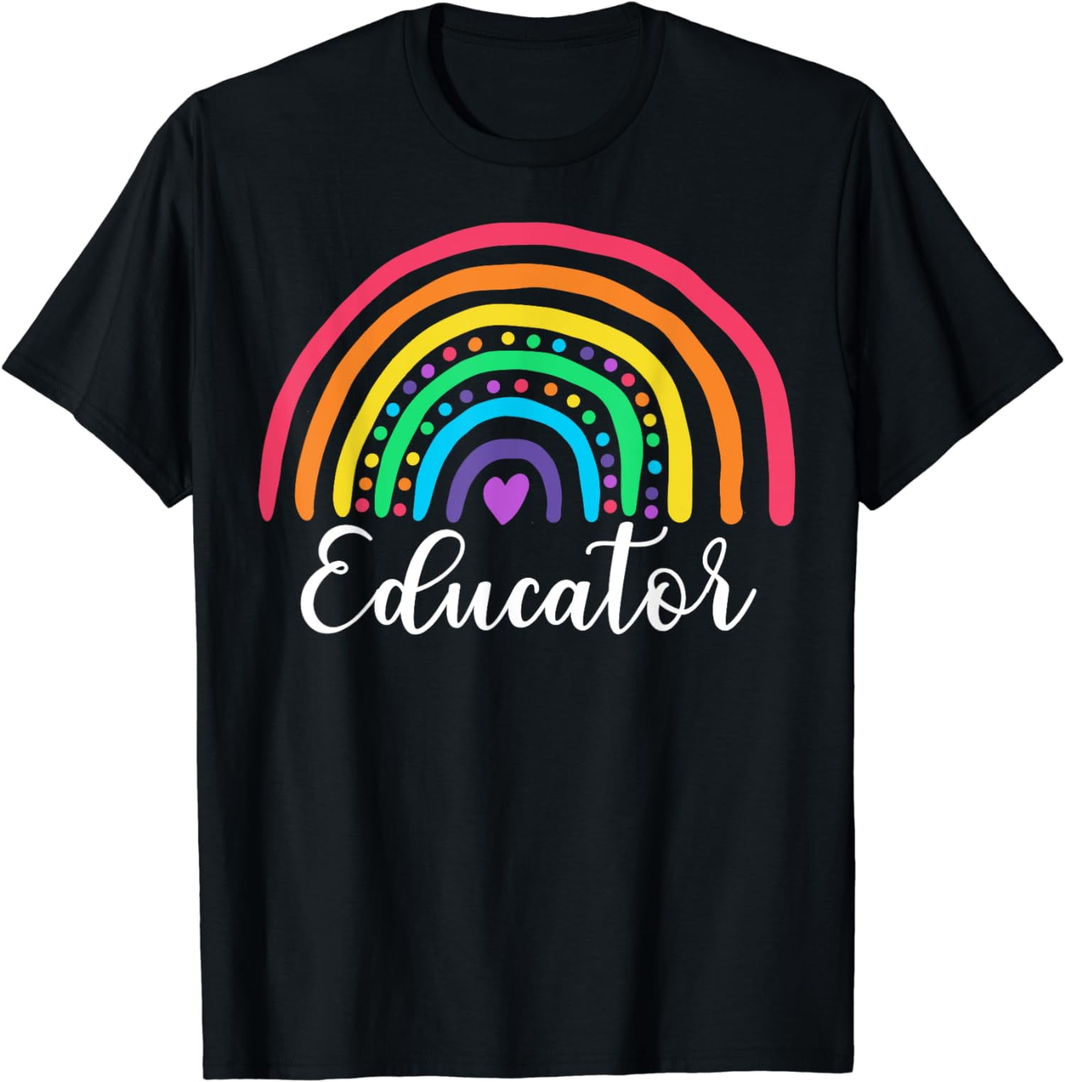 Gifts For Educator Rainbow Cute Educator T-Shirt - Walmart.com