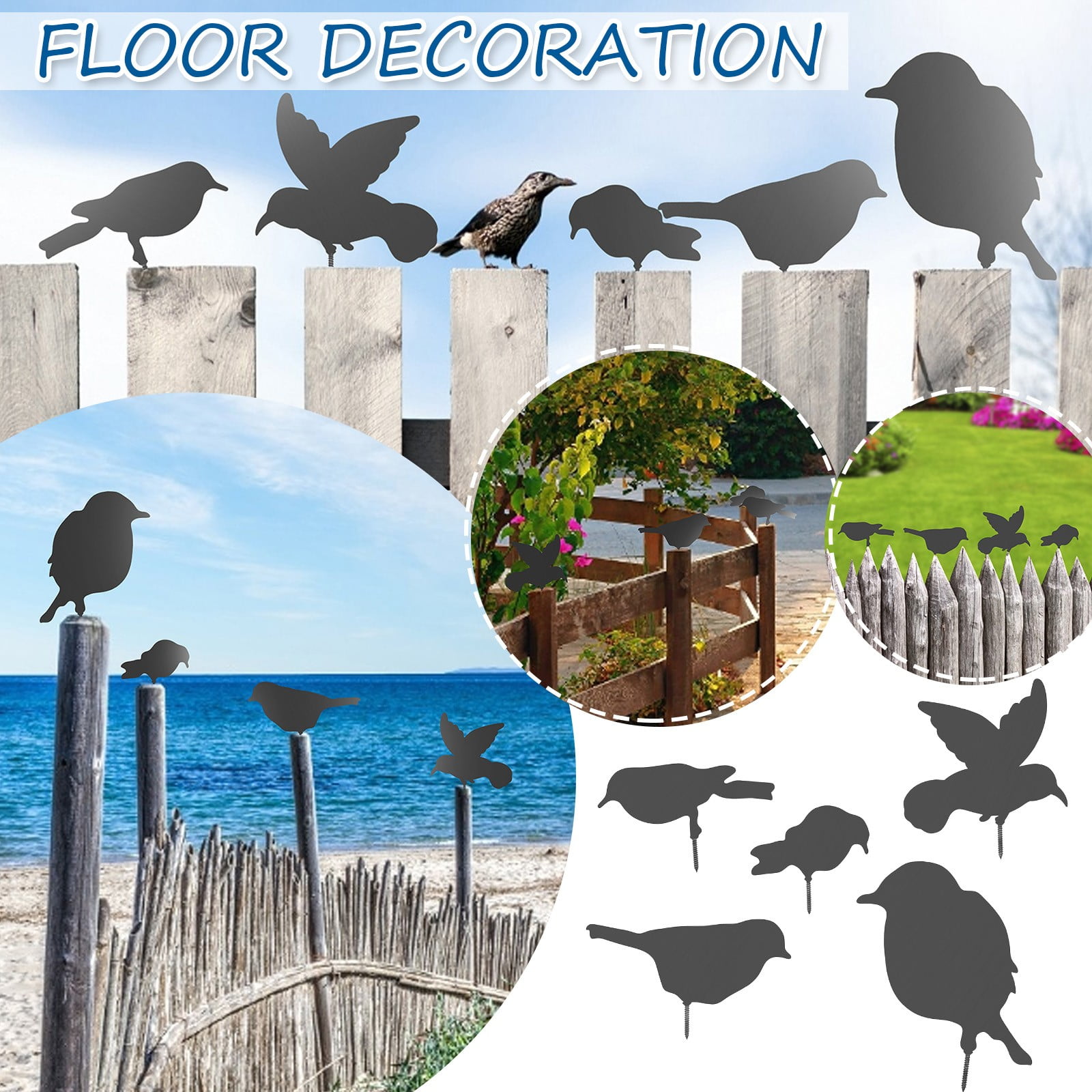 Gifts For Gf With Screws Decoratio Decorative Metal Birds For Garden ...