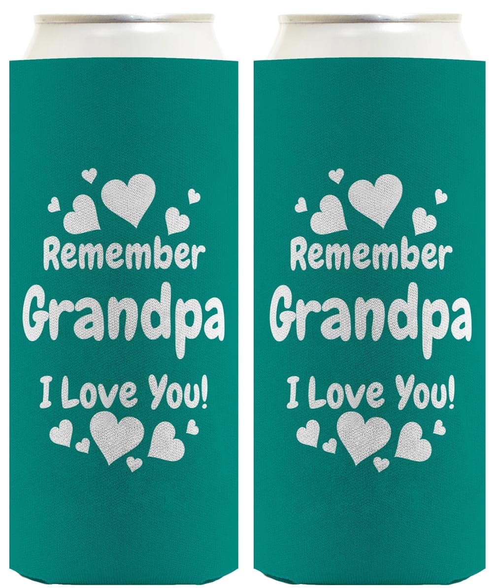 Gifts For Grandpa Remember Grandpa I Love You 2-Pack Ultra Slim Can ...
