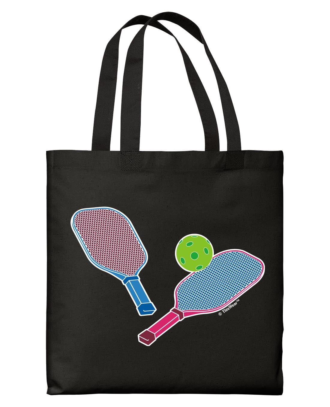 Gifts For Pickleball Lovers Pickleball Gear Black Canvas Tote Bag ...