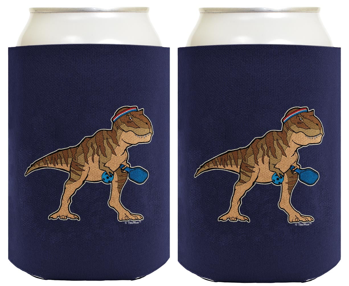 Gifts For Pickleball Players T-Rex Playing Pickleball 2-Pack Can Drink ...