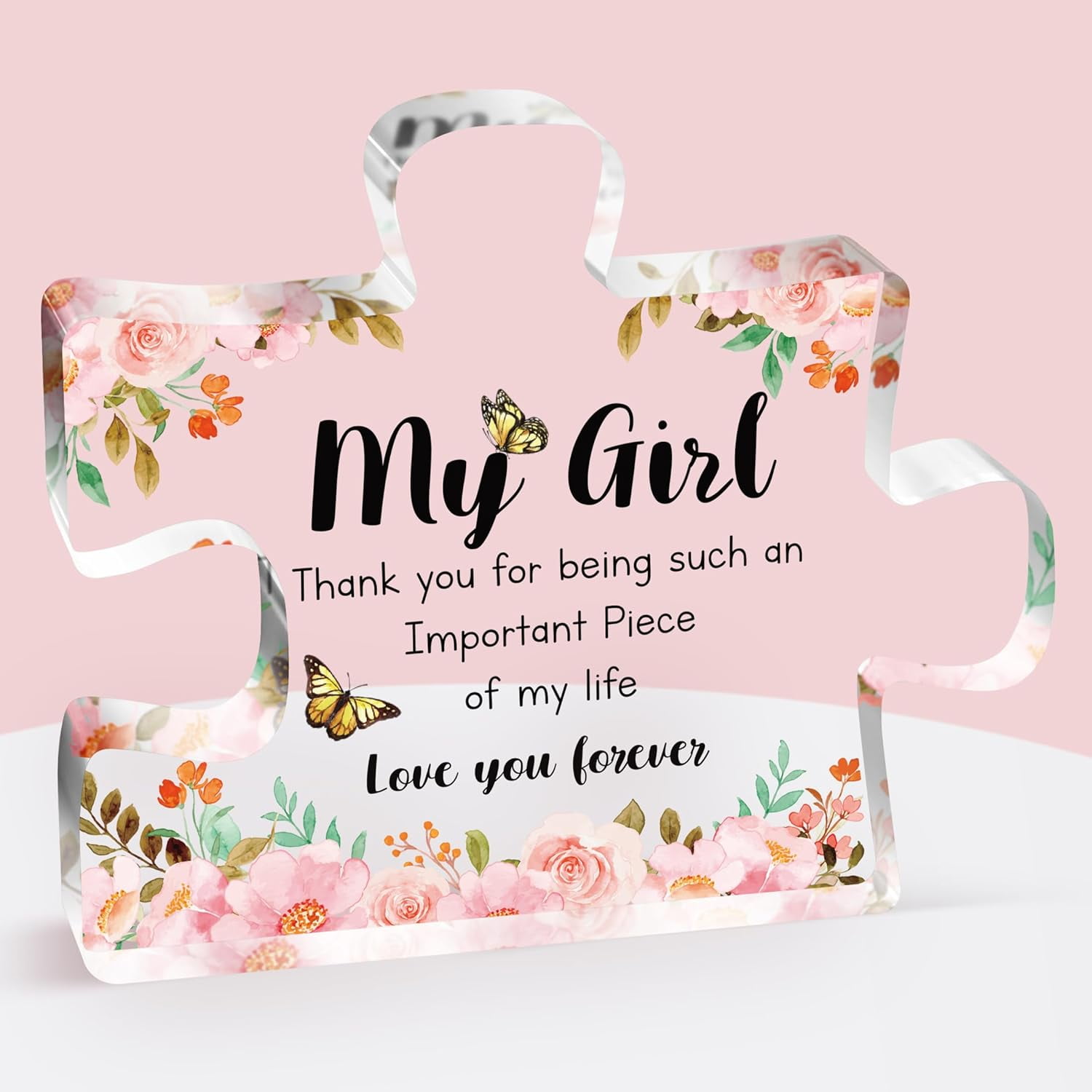 Gifts for Girlfriend - Engraved Acrylic Puzzle Piece Decorations 3.9 x ...