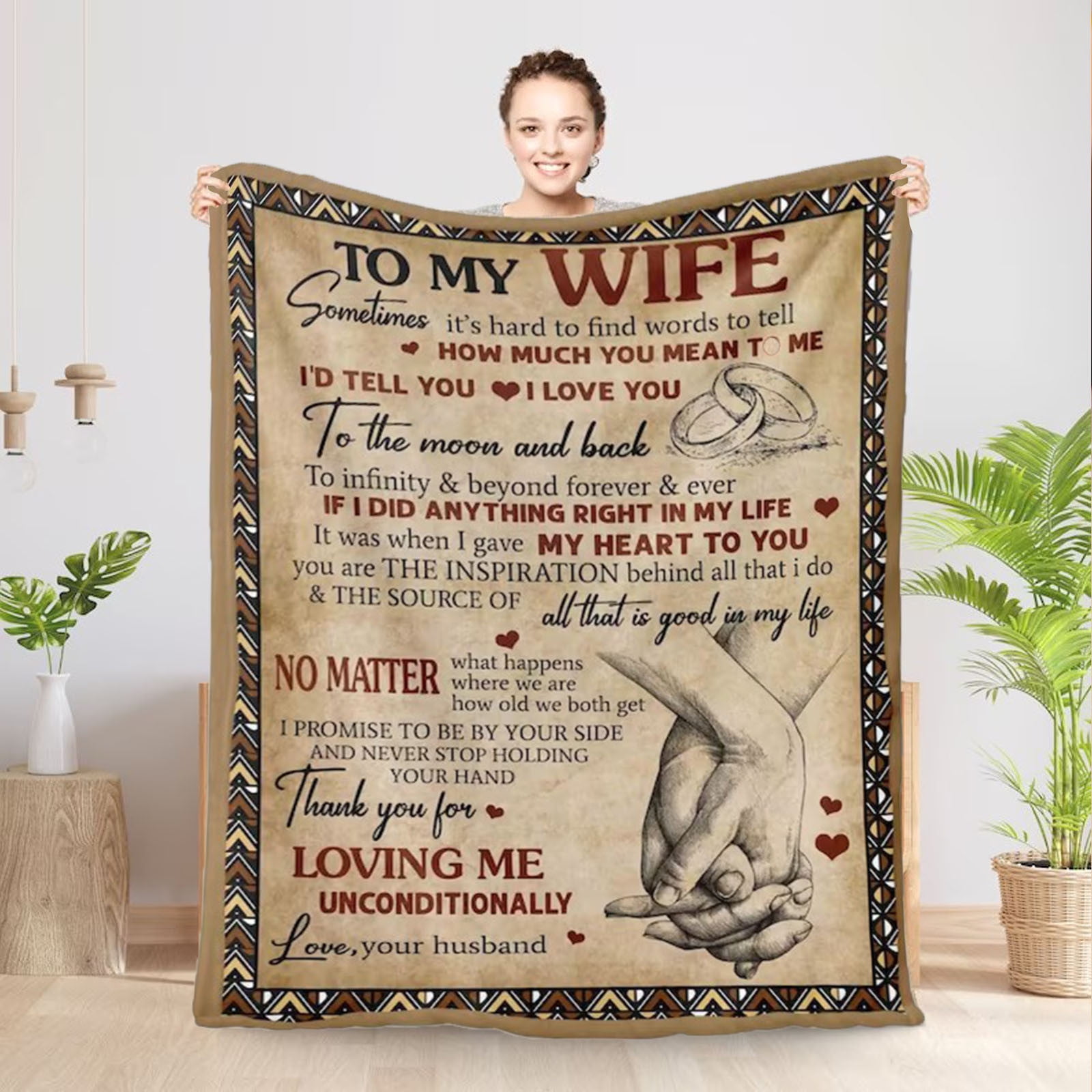Gifts for Her Djunllk Valentine's Day Flannel Blanket Romantic Soft ...