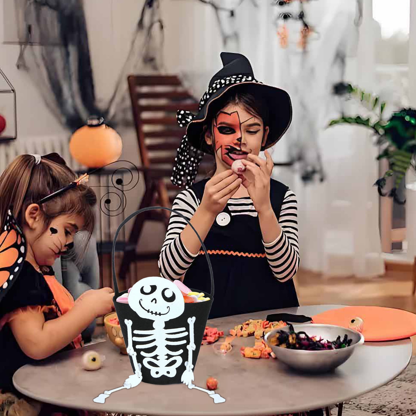 Gifts for Kids! Fwttom Halloween Candy Bags, Halloween Bucket Pumpkin ...