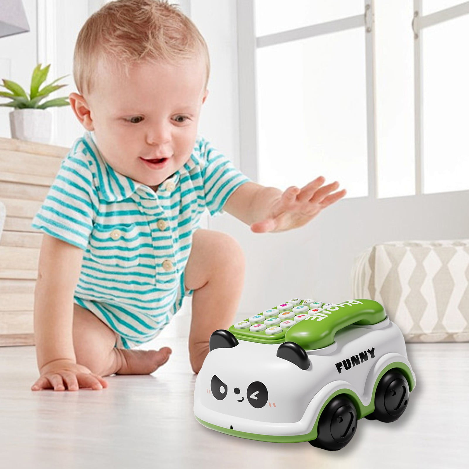 Gifts for Kids! Fwttom Toy Cars, Interactive Early Education Toy Car ...