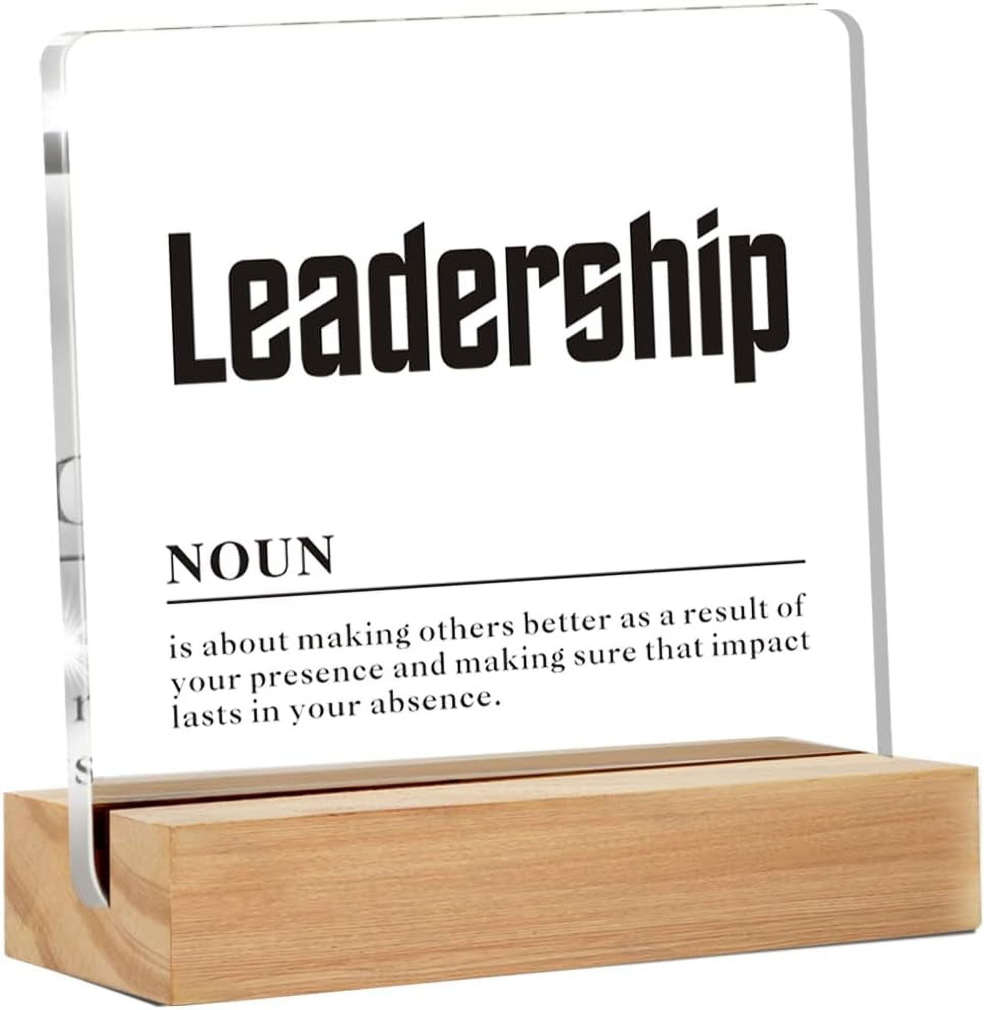 Gifts for Leader Boss Mentor Leadership Quote Clear Desk Decorative ...