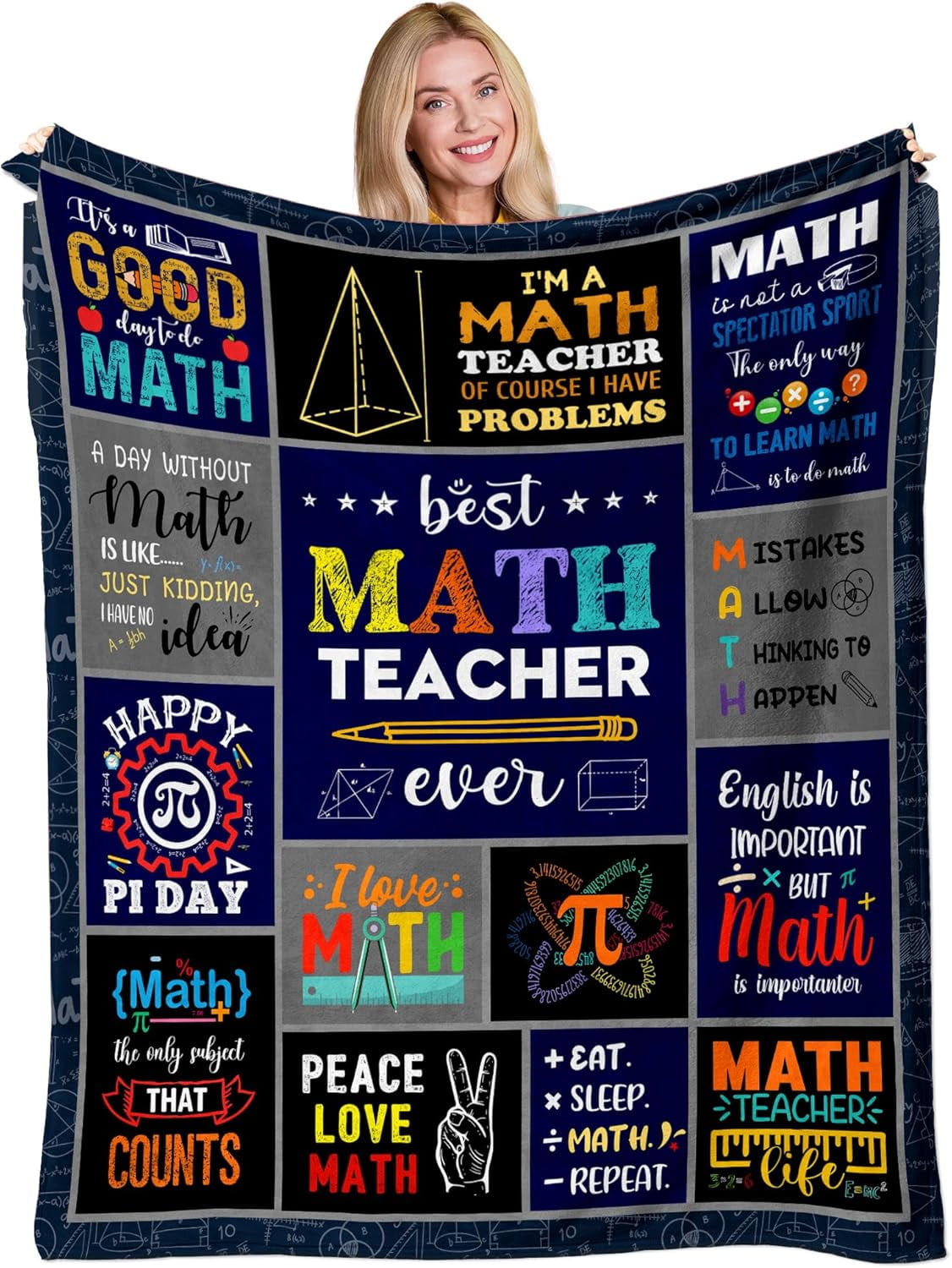 Gifts for Math Teachers - Math Teacher Gifts Blanket 60"X50", Math ...