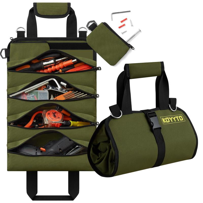 Gifts for Men,Premium Roll Up Tool Bag,Heavy Duty Small Tool Bag ...
