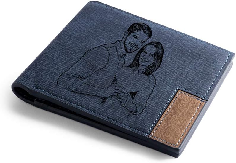 Gifts for Mens Custom Wallets for Men Personalized Engraved Photo ...