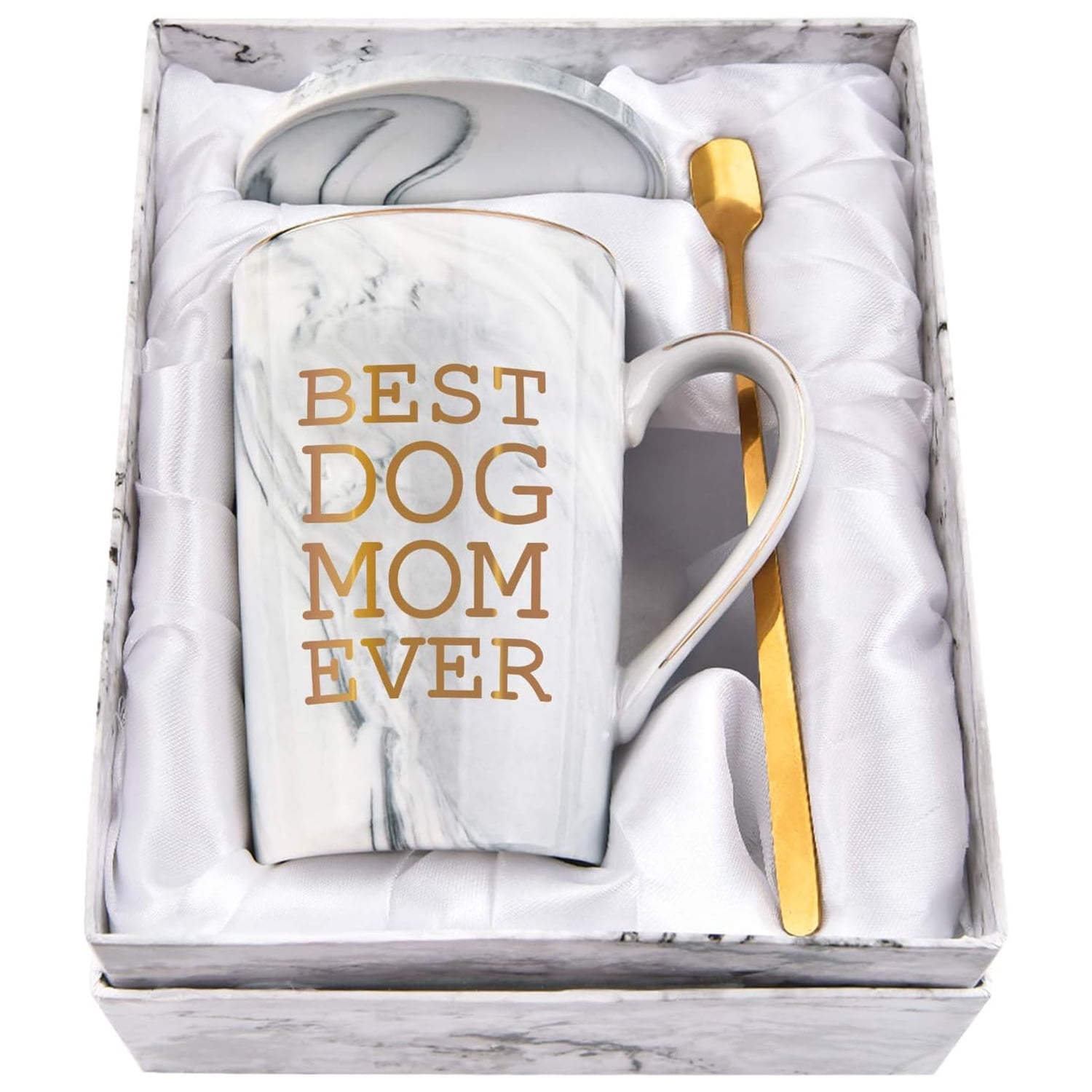 Maustic 14 fl oz Grey Best Dog Mom Ever Ceramic Mug - Walmart.com