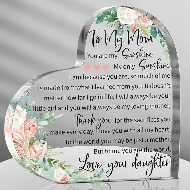 Gifts for Mom, Christmas Gifts for Mom, Mom Birthday Gifts - Acrylic ...