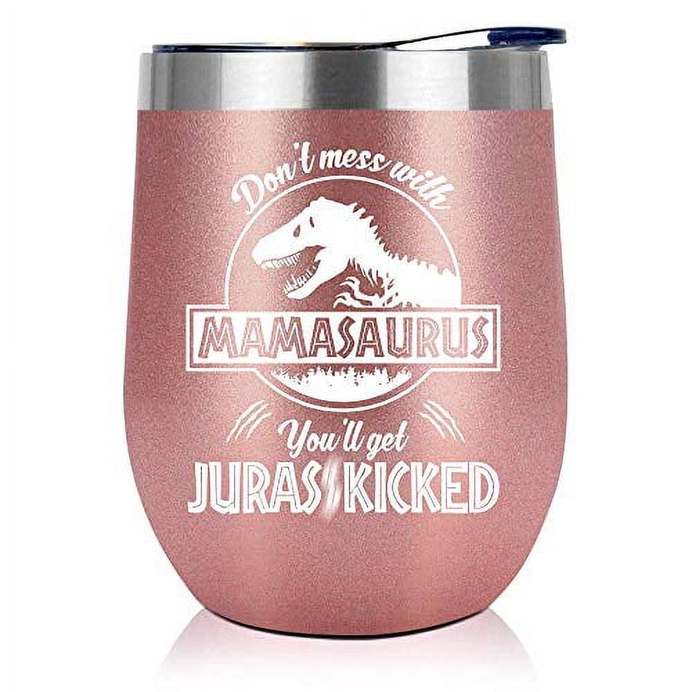 NewEleven Funny “Mamasaurus” Tumbler – Birthday Gift for Mom, Wife, New ...