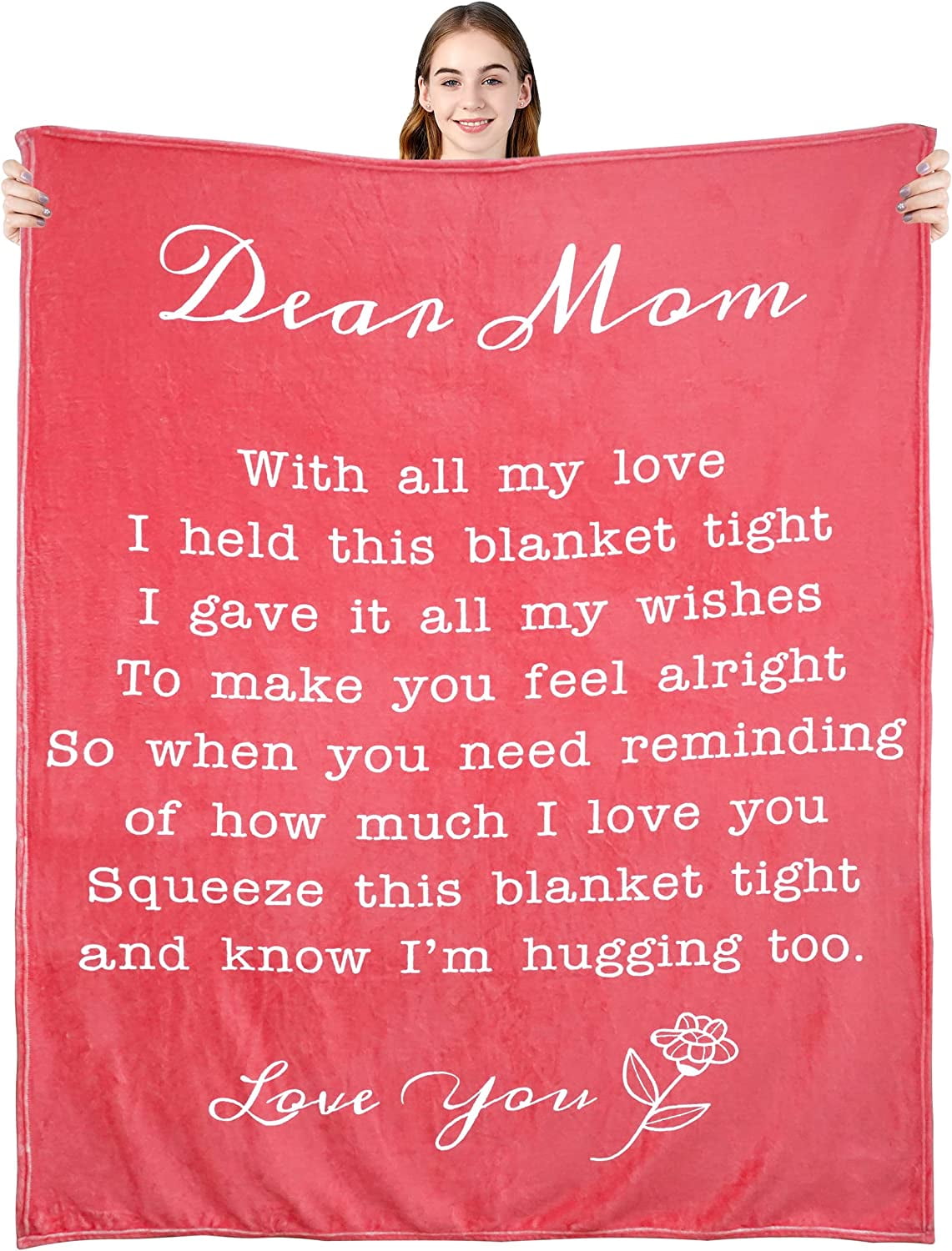 Gifts for Mom Mother's Day, Personalized Throw Blanket Birthday Gifts ...