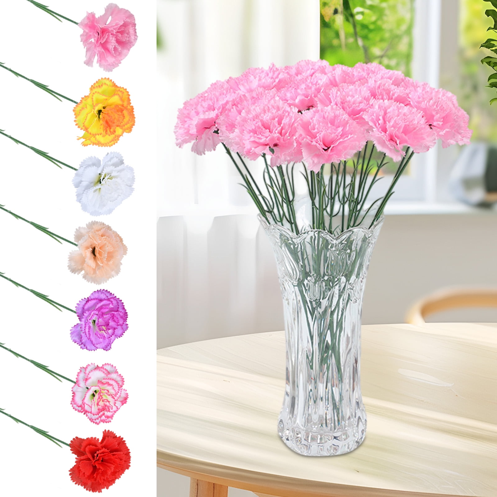 Gifts for Mom PALIFEUR Fake Flowers Carnation Artificial Flowers for ...