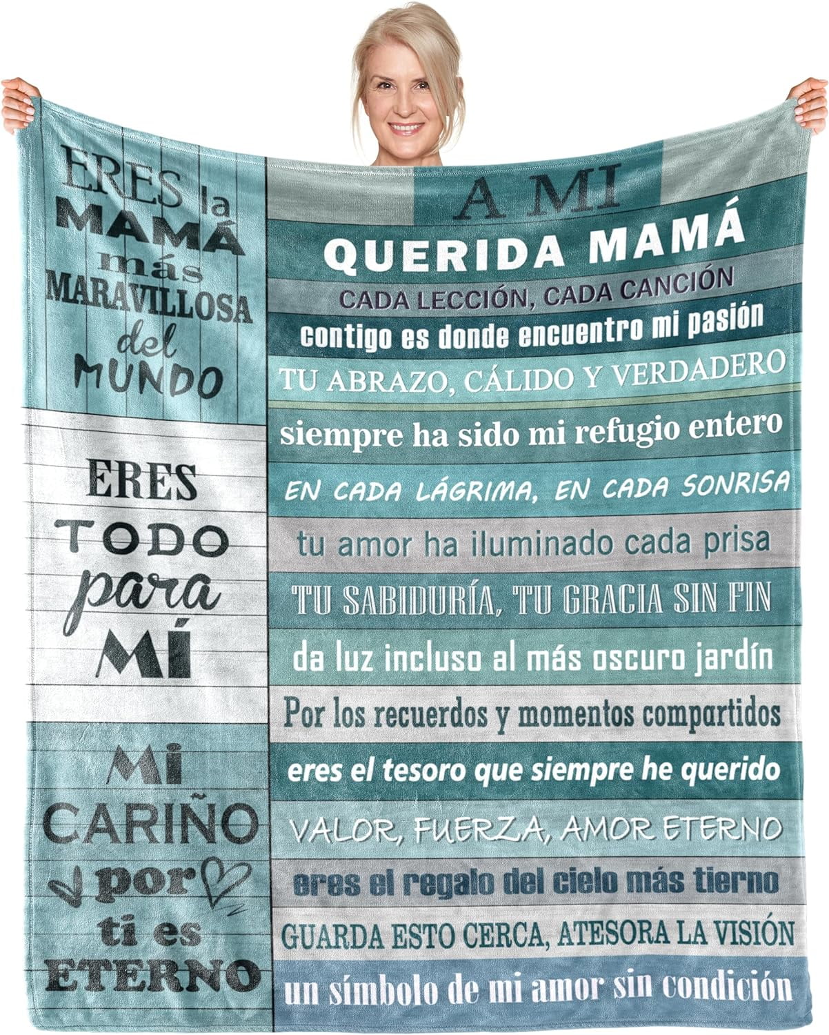 Gifts for Mom, Regalos para Mamá, Mom Blanket 50" x 60"in Spanish, Mom ...