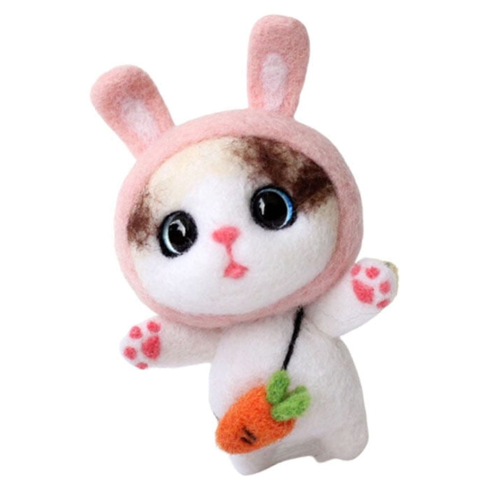 Gifts Needling Felting Kit Wool Felt Material Rabbit Doll Kids Hand ...