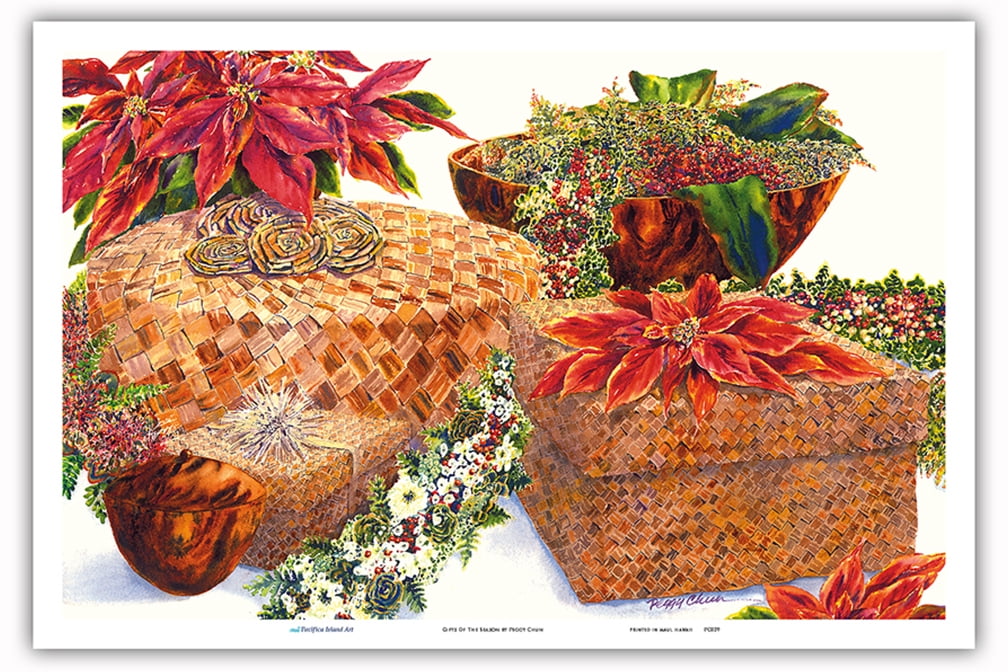 Gifts Of The Season - Hawaiian Poinsettias - Lauhala Baskets - From an ...