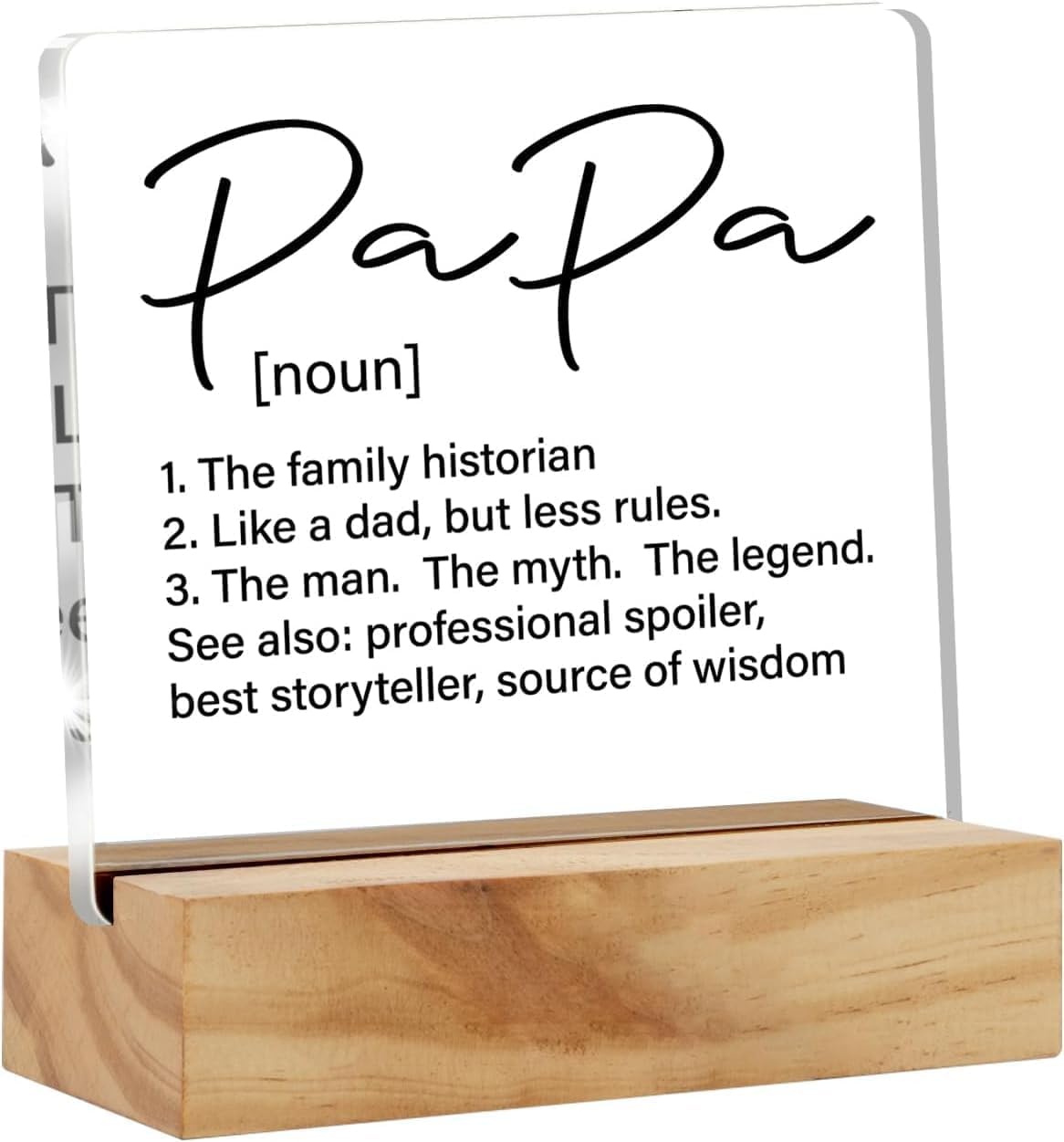 Gifts for Papa from Grandson Granddaughter Papa Definition Desk Decor ...