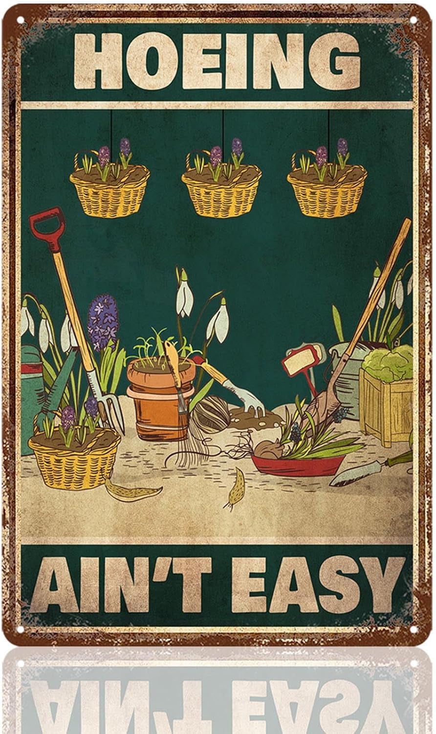 Gifts For Plant Lovers Funny Garden Sign Gardening Decor Hoeing A Ain'T ...