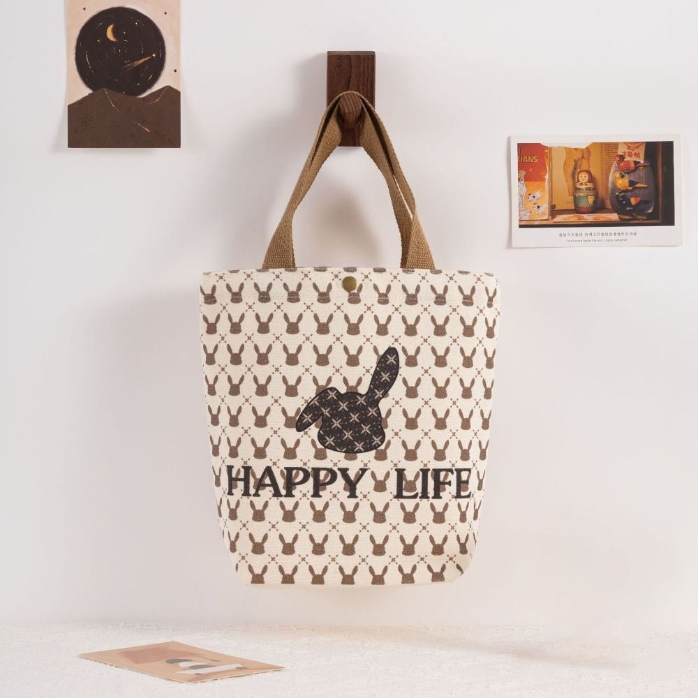 Gifts Portable Rabbit Hand Canvas Bag Large Capacity Cartoon Rabbit ...