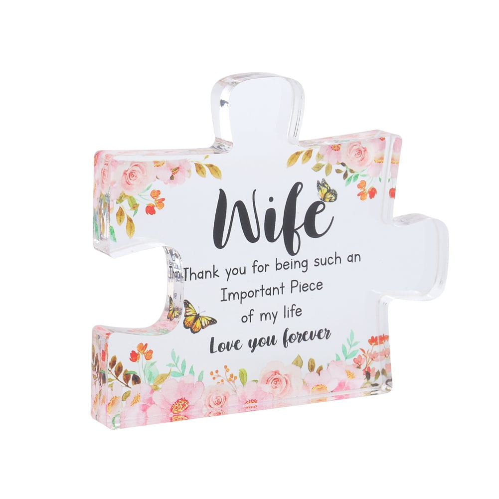 Gifts for Women,Acrylic Puzzle Plaque Signs for Wife,Engraved Plaques ...