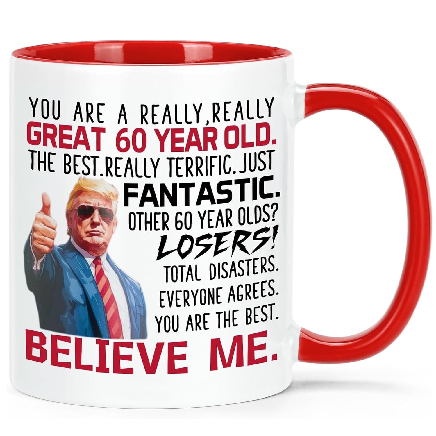 Futtumy 60th Gifts Mugs, 60 Year Old Gift Idea for Women Men Friend ...