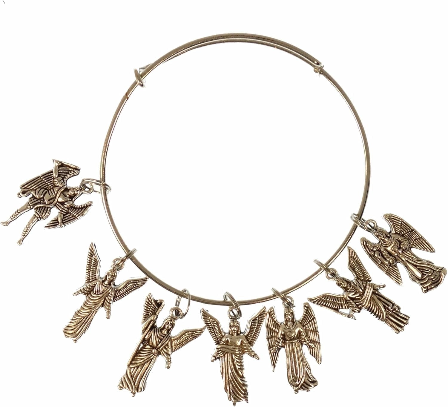 Gifts by Lulee Seven Archangel Cuff Bracelet with Seven Charms and ...